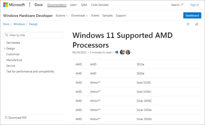 Windows11対応CPUリスト公開。Coffee Lake / Zen+以上が必須？SkylakeやKaby Lakeでは正常性チェックが ...