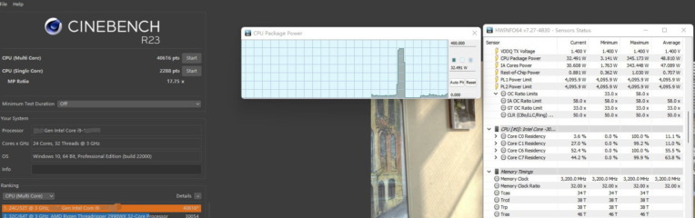 Core i9-13900KのCinebench R23スコア公開！PL無制限でCore i9-12900KやRyzen 9 5950Xの約1 ...