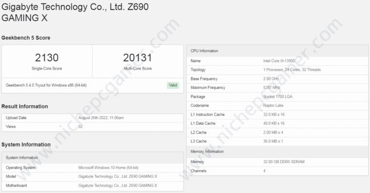 Core i9-13900(無印)がGeekbenchに掲載！Core i9-12900からマルチ2割向上 | ニッチなPCゲーマーの環境構築Z