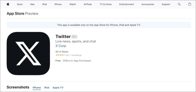 App StoreのTwitterアプリがXへと変更。App Store始まって以来、初めての1文字許可 | ニッチなPCゲーマーの環境構築Z