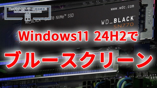 Windows11 24H2にしてからブルースクリーンエラーが発生するように。主にWD製NVMe SSD『SN580』『SN770』環境にて。修正・対処方法あり [Update 1 ...