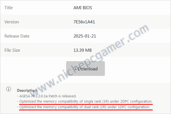 MSI、AGESA 1.2.0.3a Patch A BIOS公開。メモリの互換性を最適化。まずは一部のX870E / B850 / B840 ...