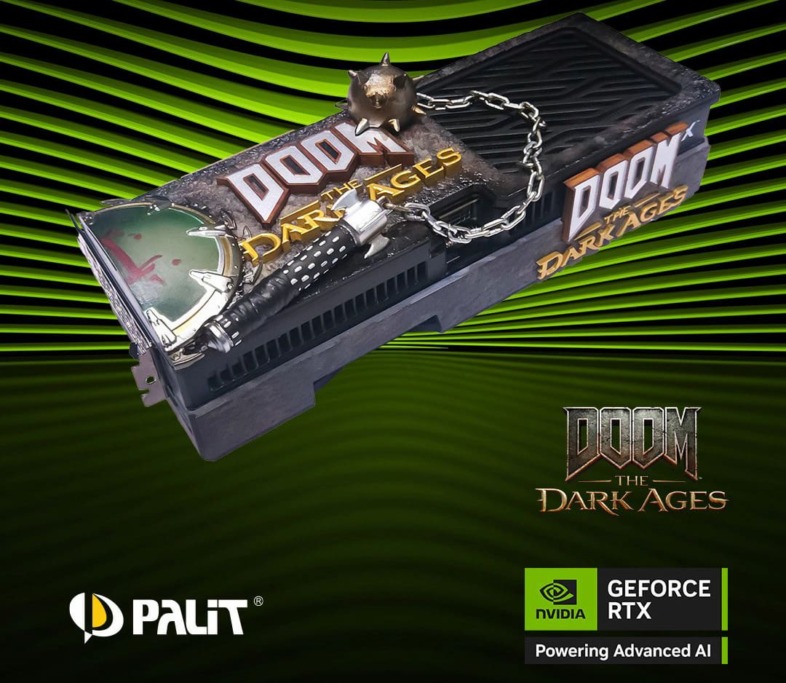 Palit、GeForce RTX 5080プレゼントキャンペーンを開始！『DOOM: The Dark Ages』をあしらった特別モデル | ニッチなPCゲーマーの環境構築Z